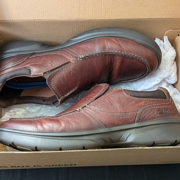 Clarks | Shoes | Clarks Mens Leather Slipon Loafers Rich Brown | Poshmark
